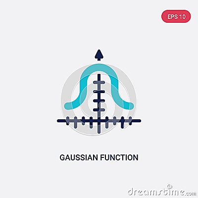 Two Color Gaussian Function Vector Icon From Education Concept ...