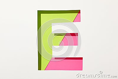Two Color Letter E On White Background Stock Photo | CartoonDealer.com ...