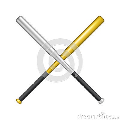 Two Crossed Baseball Bats Stock Images - Image: 31847194
