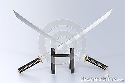 Two Crossed Katanas Royalty-Free Stock Image | CartoonDealer.com #35471392