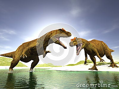 Two Dinosaurs Stock Photo - Image: 3942990