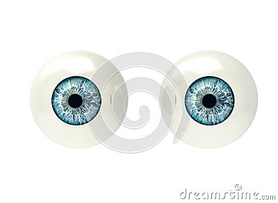 Two Eyeballs On White Stock Illustration - Image: 48589940