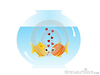 Two Fishes In Love Royalty Free Stock Image - Image: 22965266