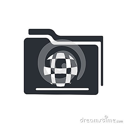 Two Folders Icon Vector Sign And Symbol Isolated On White Background ...