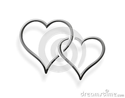 Two Hearts Entwined Stock Illustration - Image: 70130196