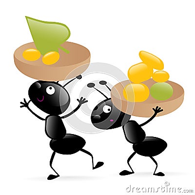 Two Little Hardworking Bugs Royalty Free Stock Images - Image: 4799069