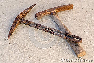 Two Old Iron Rusted Mining Picks Royalty Free Stock Photos - Image ...