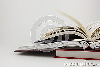 Two Open Books On A Closed Book Royalty Free Stock Photo - Image: 13085305