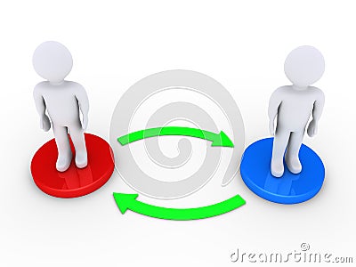 Two People Interact With Each Other Stock Image - Image: 34352511