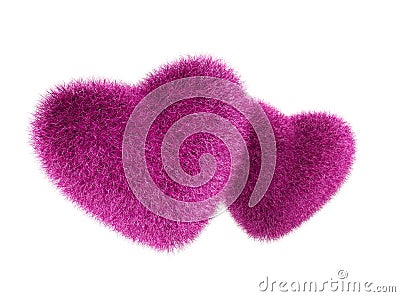 Two Pink Hearts Royalty Free Stock Photos - Image: 36812518