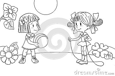 Two Playing Girls Stock Image - Image: 20686961