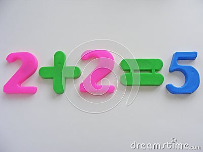 Two Plus Two Equals Five Royalty-Free Stock Image | CartoonDealer.com ...