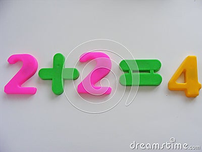 Two Plus Two Equals Four Stock Image | CartoonDealer.com #90855787