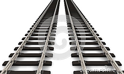 Two Railroad Tracks Royalty-Free Stock Photo | CartoonDealer.com #18387291