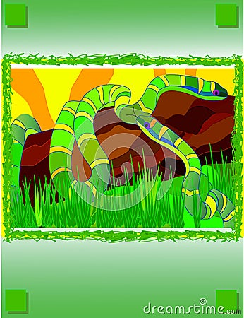 Two Snakes Vector Illustration | CartoonDealer.com #5257526