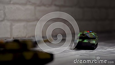 Two Tanks Facing Each Other Simulating a War Scene. Concept. Details ...