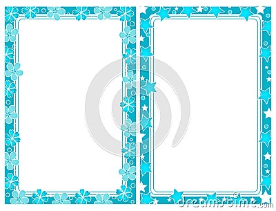 Two Turquoise Frames Royalty Free Stock Image - Image: 13115396