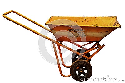 Two-wheeled Wheelbarrow Isolated On White Background Royalty-Free Stock ...