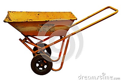 Two-wheeled Wheelbarrow Isolated On White Background Royalty-Free Stock ...