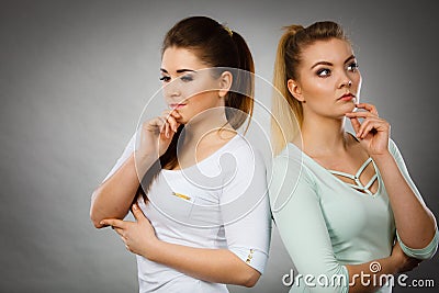 Two Women Thinking About Something Stock Photo | CartoonDealer.com ...