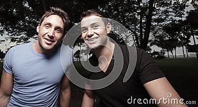 Two young men stock photo. Image of happy, couple, friendship - 10332108