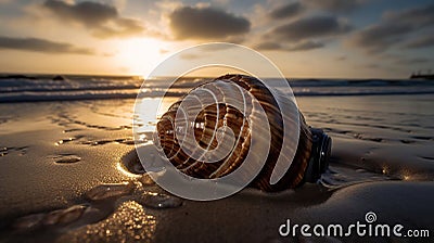 Tyndall Effect Light Rays Through The Large Nautilus Shell, Laying On ...