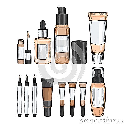 Types Of Foundations Cartoon Vector | CartoonDealer.com #130454767