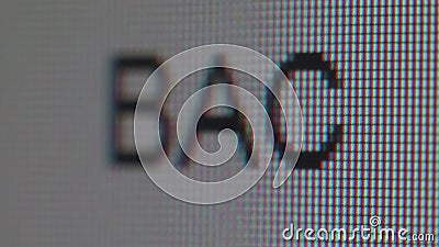 Typing of Three Letters BAC on Screen. Abbreciation Style of ...