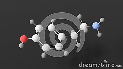 Tyramine Molecule, Molecular Structure, Trace Amine, Ball And Stick 3d ...