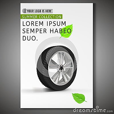 Tyre Poster Image Cartoon Vector | CartoonDealer.com #90201813