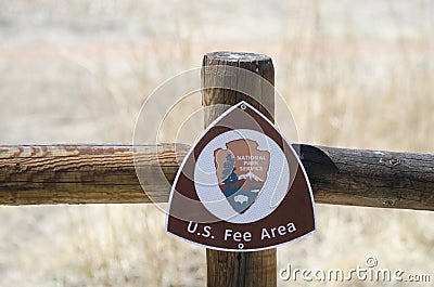 U.S. Fee Area Sign Editorial Photo | CartoonDealer.com #94530495