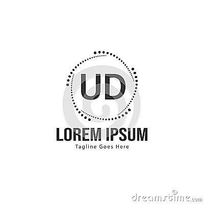UD Letter Logo Design. Creative Modern UD Letters Icon Illustration ...