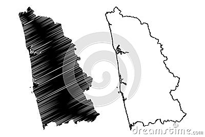 Udupi District Karnataka State, Republic Of India, Mysore Division Map ...