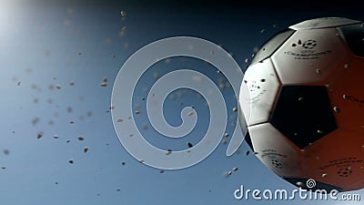 UEFA Soccer ball intro stock video. Video of goal, field - 43791267