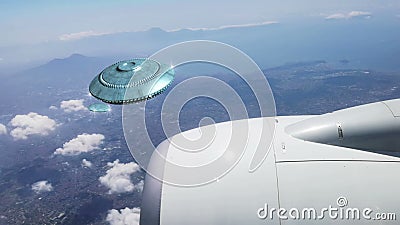 UFO Sighting from the Window of a Plane Stock Footage - Video of ...