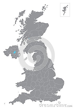 UK Vector Map With Subdivisions Royalty Free Stock Image - Image: 36703256