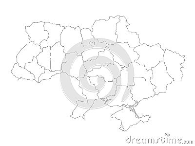 Ukraine - Administrative Map Of Oblasts Cartoon Vector | CartoonDealer ...