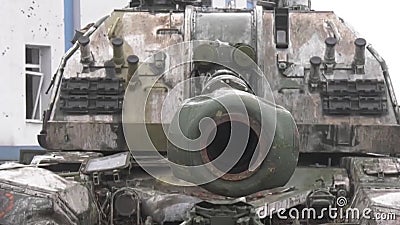 Blown Up Tank in Ukraine. Exploded Tank. Ukraine War. Stock Video ...