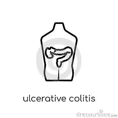 Ulcerative Colitis Icon. Trendy Modern Flat Linear Vector Ulcerative ...