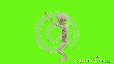 Alien Dancing. Loopable Animation on Green Screen. 4k. Stock Footage ...