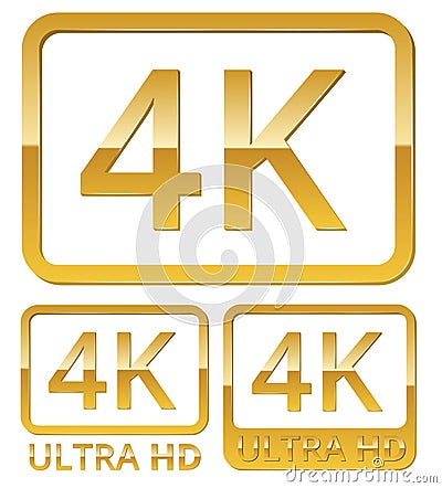 Ultra HD 4K Icon Stock Vector - Image: 53162563