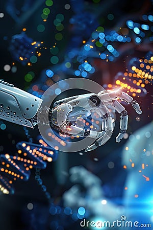 An Ultramodern Robot Arm Engaged In DNA Repair With Molecular ...