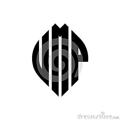 UMP Circle Letter Logo Design With Circle And Ellipse Shape. UMP ...