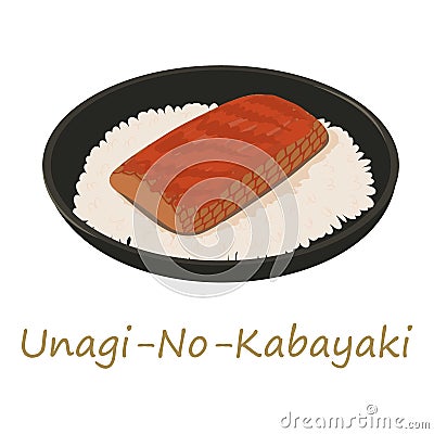 Unagi Kabayaki Icon, Cartoon Style | CartoonDealer.com #95714461