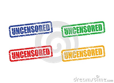 Uncensored Worn Stamp Vector Illustration | CartoonDealer.com #84195908