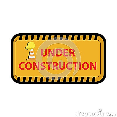 Under Constriction Caution Signs. Symbols Danger And Warning Signs ...