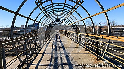 Under Construction Pedestrian Crossing Stock Video - Video of structure ...