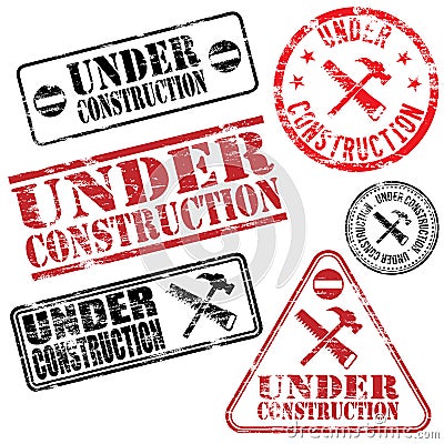 Under Construction Stamps Stock Vector - Image: 41418036