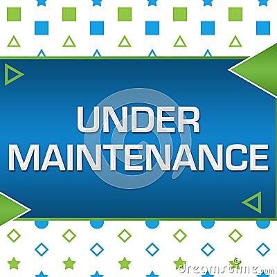 Under Maintenance Green Blue Basic Shapes Triangles Royalty-Free Stock ...