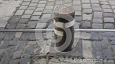 Underground barrier stock footage. Video of asphalt, stone - 51322814